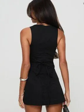 Princess Polly | Pants & Jumpsuits | Princess Polly Black Yumiko Romper ...